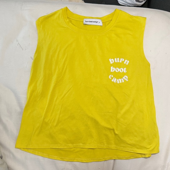 Burn Boot Camp | Tops | Burn Boot Camp Yellow Crop Tank Top Size Small ...